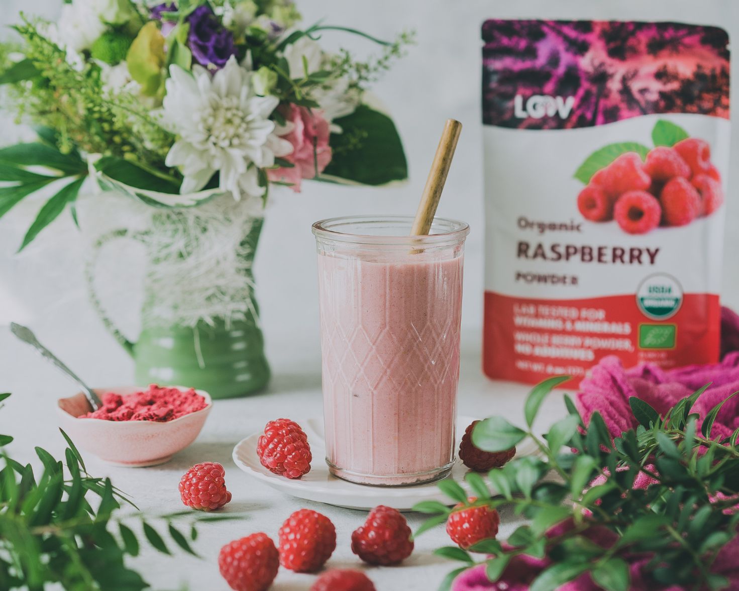 Freeze Dried Raspberries │ Berry Powder │ LOOV Organic